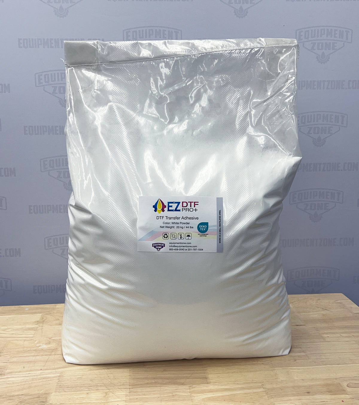 EZ DTF PLUS White Direct To Film Adhesive Powder. 20 kg / 44 lbs. Made ...