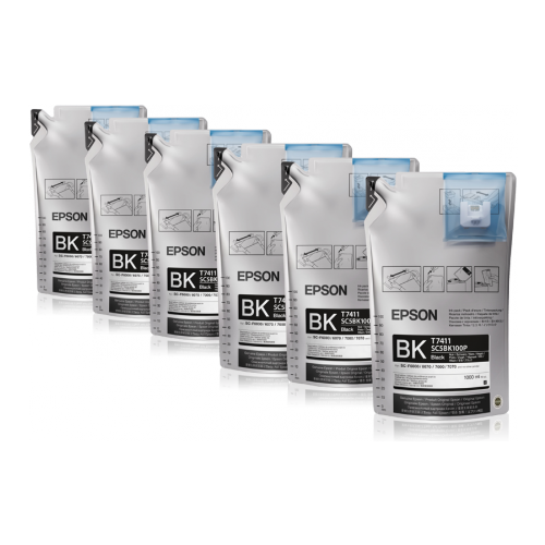 Epson Sublimation Ink Bags - Black 6 Pack — Equipment Zone Online Store